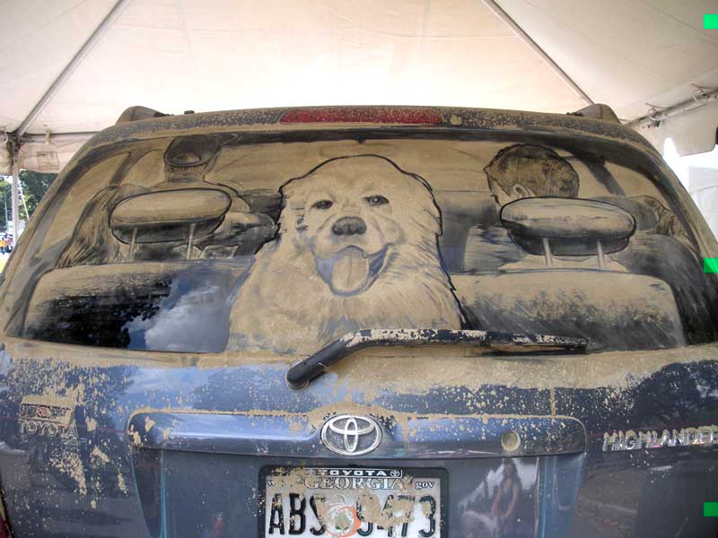 Amazing car dust paintings of Scott Wade
