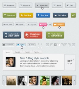 70 Free GUI / UI / UX PSD kits and web elements for download