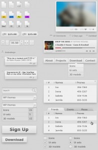 70 Free GUI / UI / UX PSD kits and web elements for download